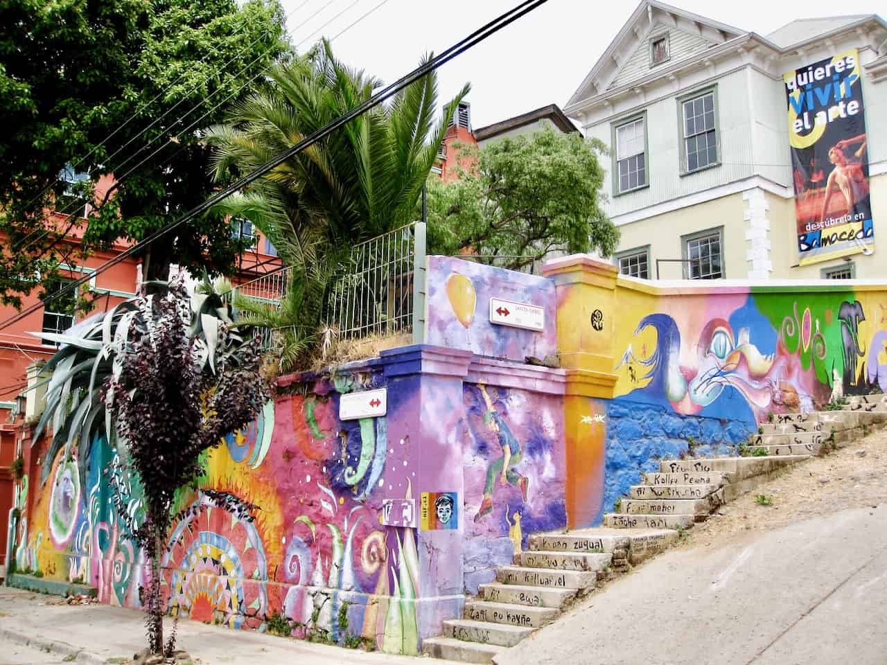 The street art in Valparaiso, Chile