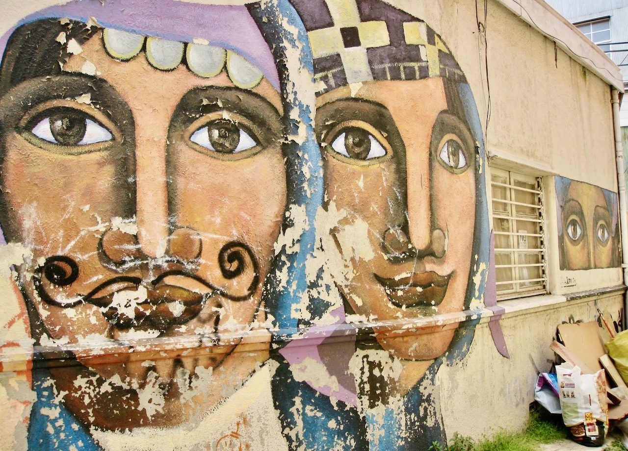The street art in Valparaiso, Chile