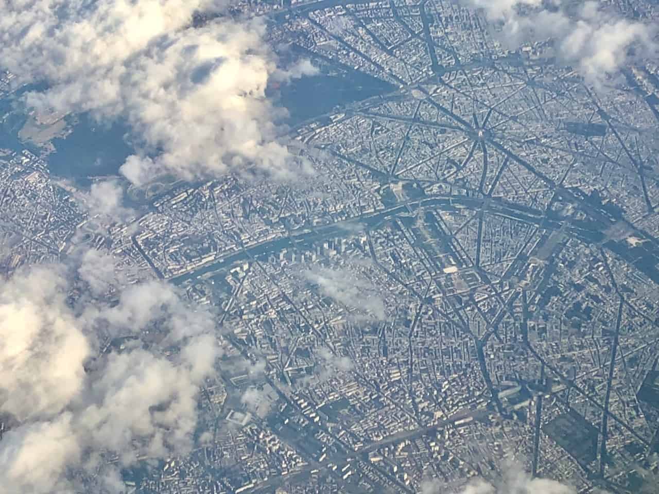 Views from Paris from a plane window | Velvet Escape