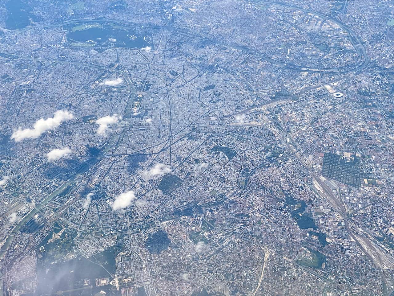 Views from Paris from a plane window | Velvet Escape