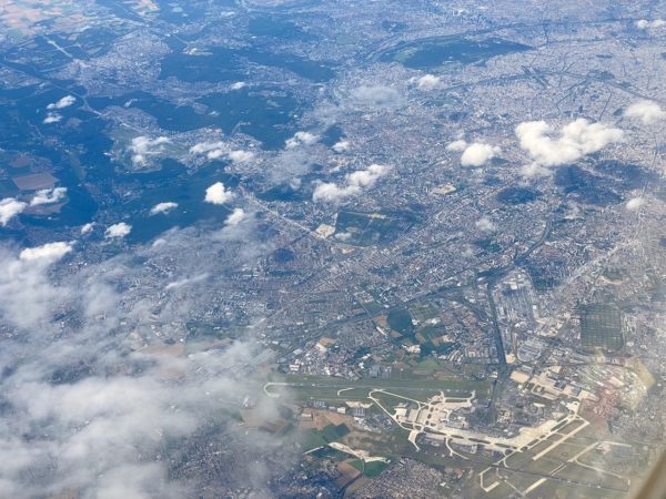 Views from Paris from a plane window | Velvet Escape