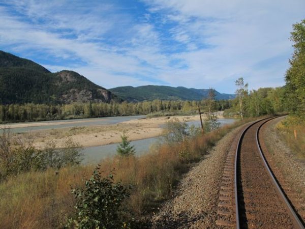 Canadian Rockies train tracks in photos