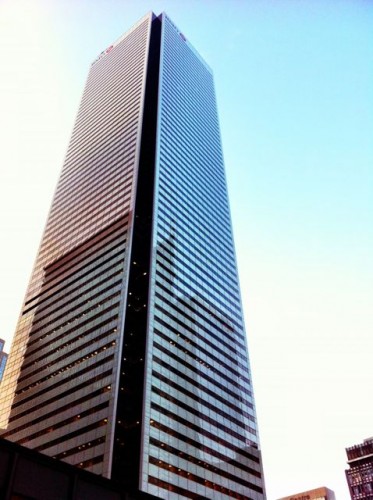 Admiring the skyscrapers on a stroll around downtown Toronto