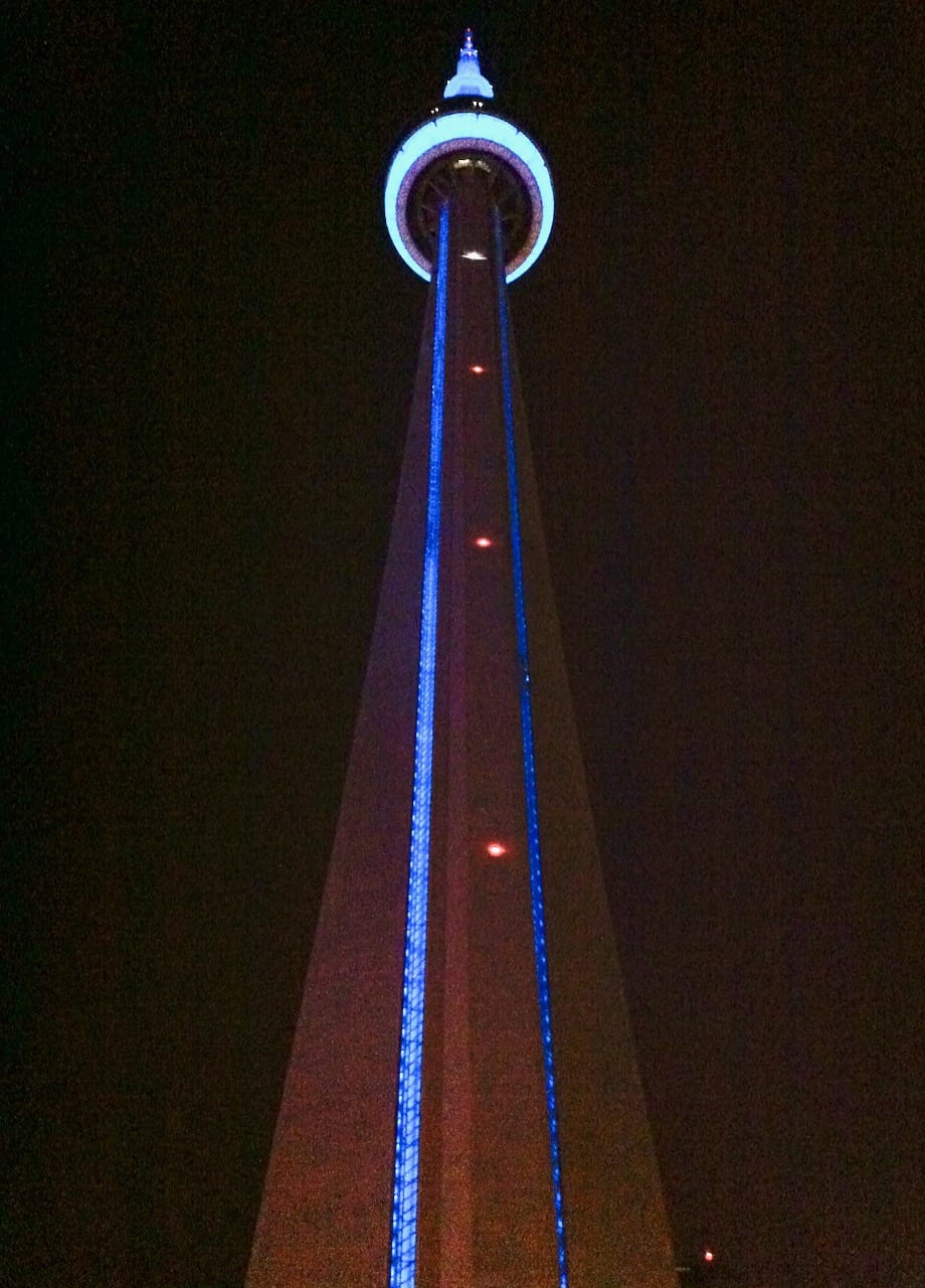Admiring the skyscrapers on a stroll around downtown Toronto