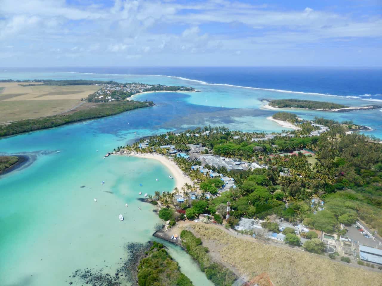 Aerial views of Mauritius from a plane window | Velvet Escape