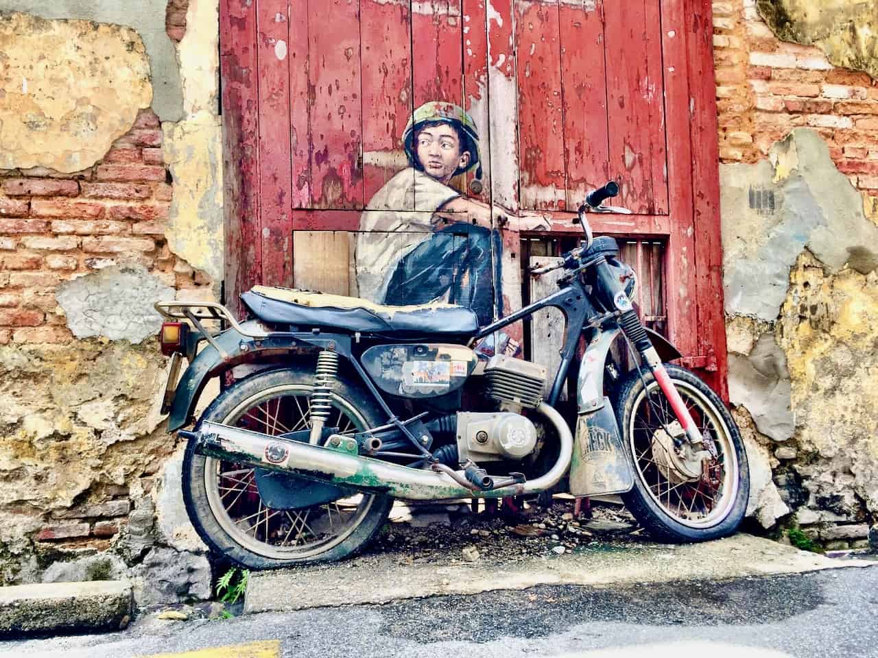 Nostalgic street art in George Town | Velvet Escape