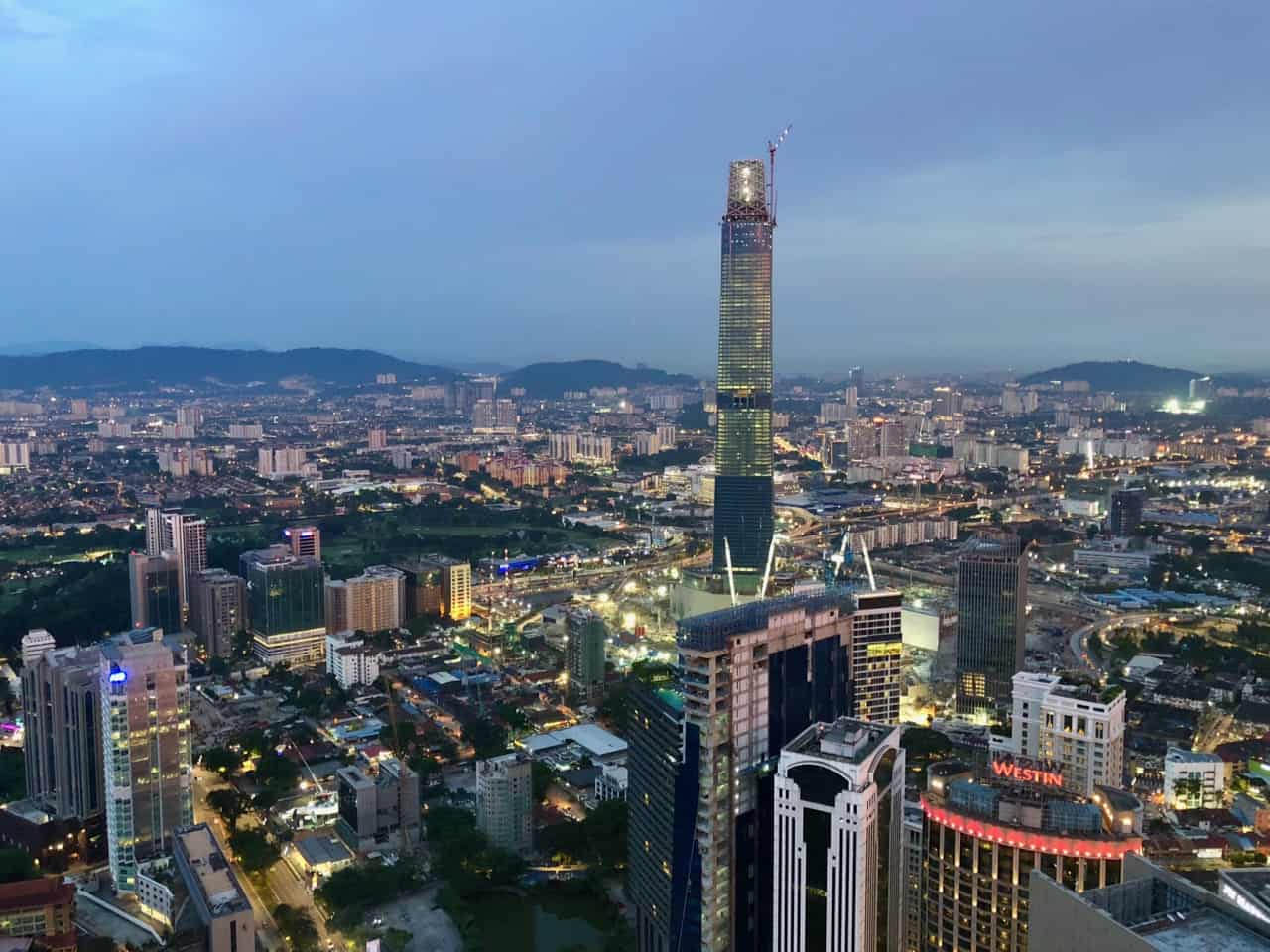 Panoramic views of the Kuala Lumpur skyline at sunset | Velvet Escape