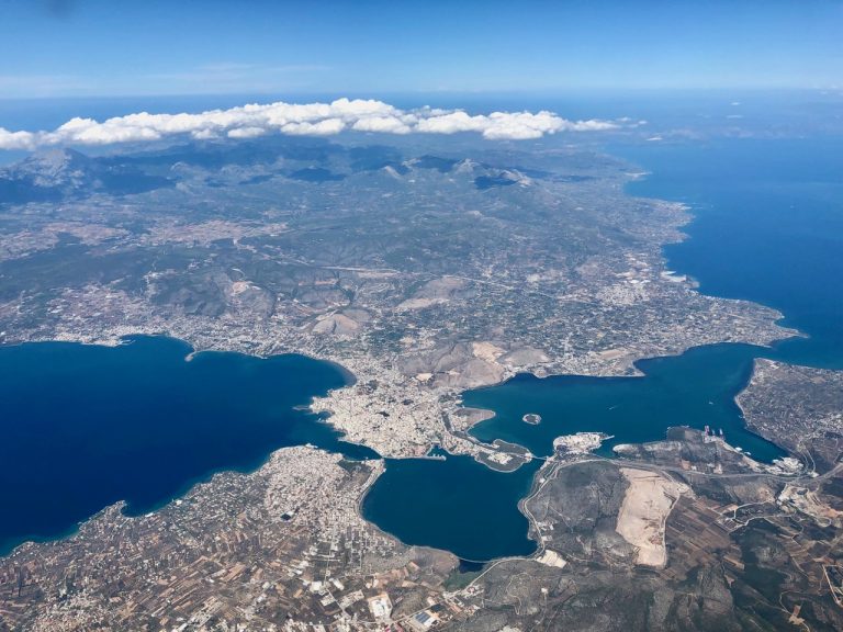 A panoramic view of Athens from a plane window | Velvet Escape