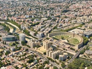 Aerial view of Montpellier from a plane window | Velvet Escape
