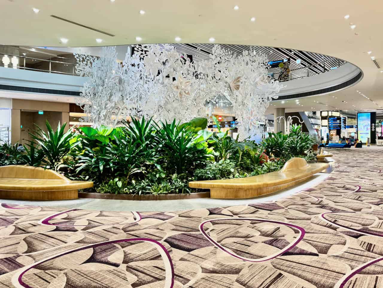 Changi Airport design: the colourful carpets | Velvet Escape